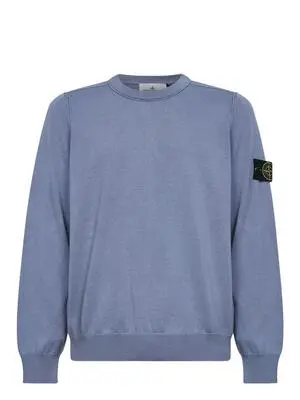 Stone Island Badge-detail Sweater - Blue