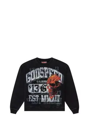 GODSPEED Printed Crewneck Sweatshirt - Black