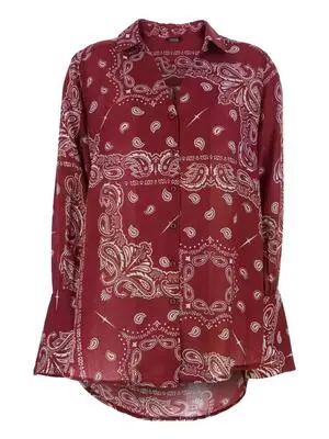 VENUJA Bandana Print Shirt - Red
