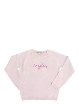 Lingua Franca Naples Marled Crewneck Sweater - Pink