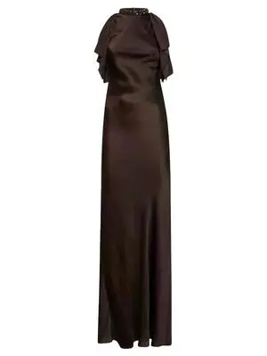 ALINA Crystal-embellished Maxi Dress - Brown