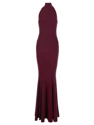 Norma Kamali Halterneck Mermaid Gown - Red
