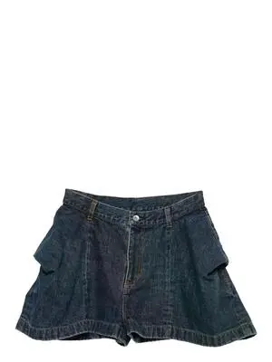 Sacai Flap-detail Denim Shorts - Blue