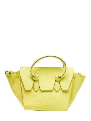 Celine Mini Knotted Leather Tote - Yellow