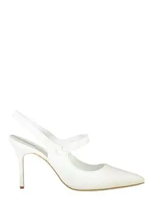 Manolo Blahnik Campari Slingback Strap Pumps - White