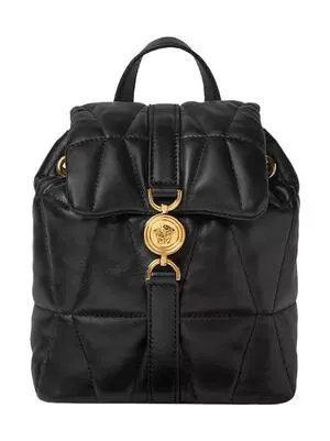 Versace Kleio Quilted Backpack With Medusa Motif - Black