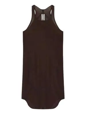 Rick Owens Ribbed Tank Top - Brown