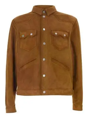 Dsquared2 Suede Jacket Brown