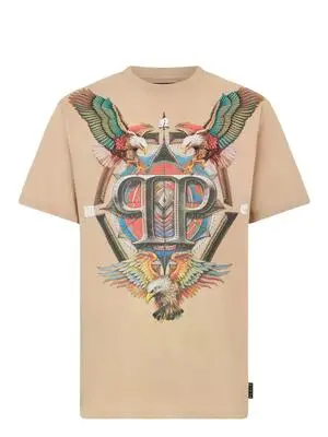 Philipp Plein Eagle-graphic T-shirt - Neutrals
