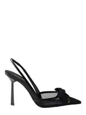 Prada Heeled Mesh Pumps - Black