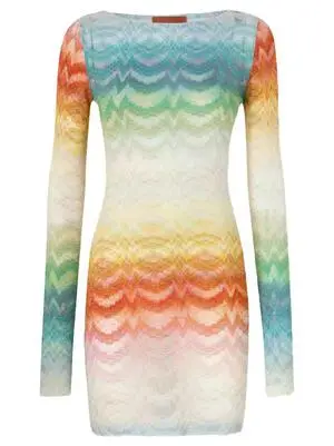Missoni Long-sleeve Mini Dress - White