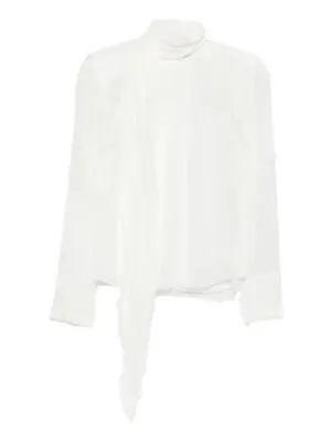 Dorothee Schumacher Neck-tie Long-sleeved Blouse - White