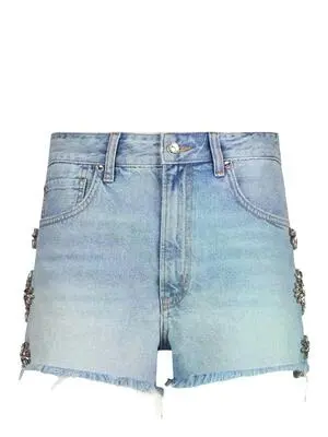 Liu Jo Embellished Denim Shorts - Blue