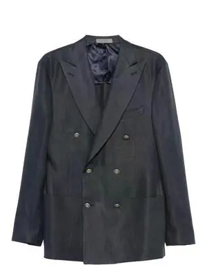 Corneliani Double-breasted Pocket Blazer - Blue
