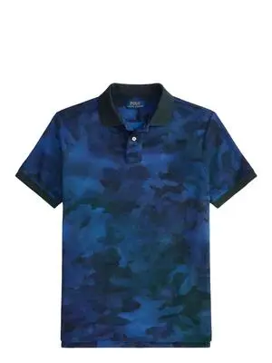 Polo Ralph Lauren Camouflage Pique Polo Shirt - Blue