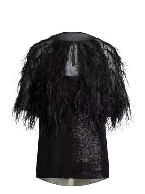 Ralph Lauren Feather-embellished Blouse - Black