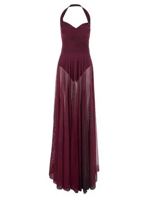 Norma Kamali Cayla Draped Dress - Purple