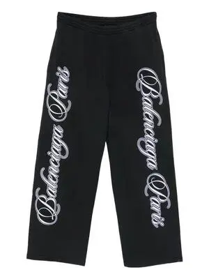 Balenciaga Elasticated-waistband Track Pants - Black