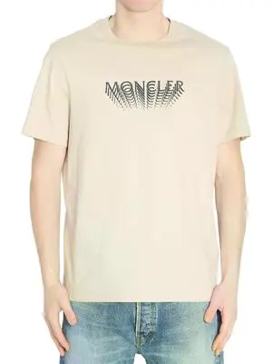 Moncler Logo-detail Short-sleeve T-shirt - Neutrals
