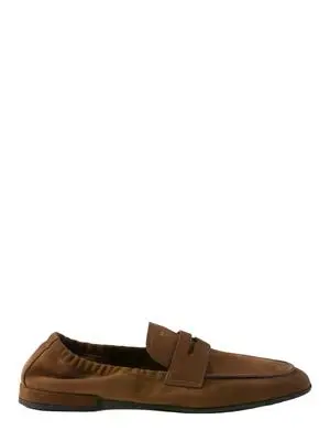 Prada Leather Loafers - Brown