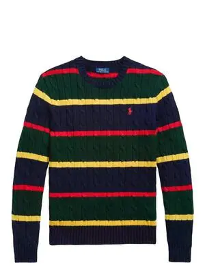 Polo Ralph Lauren Striped Cable-knit Sweater - Blue