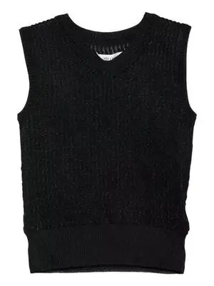 MAISON MARGIELA Crew-neck Sleeveless Vest - Black