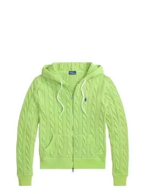 Polo Ralph Lauren Cable-knit Zip-up Hoodie - Green