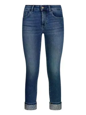 Liu Jo Rhinestone-appliqué Five-pocket Jeans - Blue