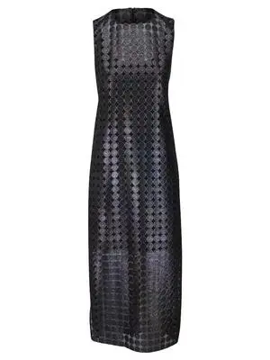 Akris Circular-pattern Sleeveless Midi Dress - Black