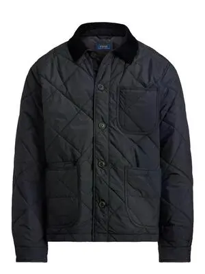 Polo Ralph Lauren Quilted Jacket With Corduroy Collar - Black
