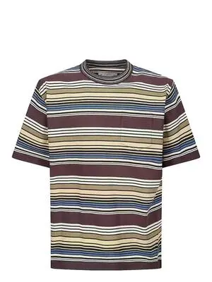 Sacai Horizontal Stripe T-shirt - Brown