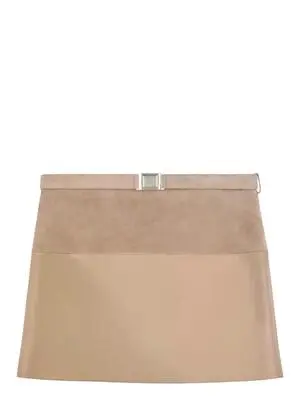 TOD'S Belted Leather Mini Skirt