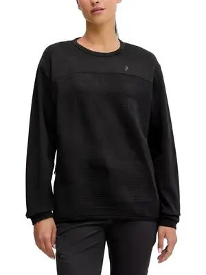 PEAK PERFORMANCE Textured Long-sleeve Sweatshirt - Black