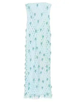 Simkhai Beaded Strapless Maxi Dress - Blue