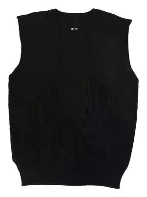 Rick Owens Ribbed Knit Top - Black