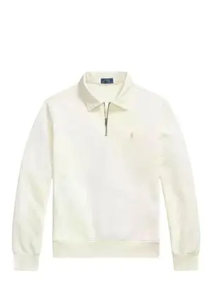 Polo Ralph Lauren Quarter-zip Logo-embroidered Polo Shirt - White