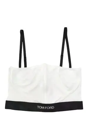 TOM FORD Logo-band Top - White