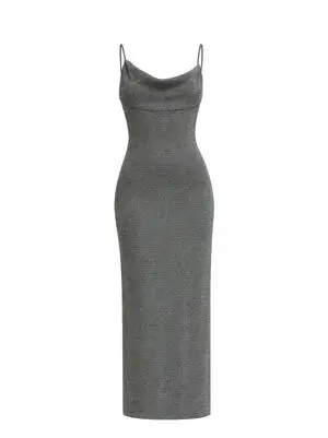 REFORMATION Gaia Cowl-neck Maxi Dress - Grey