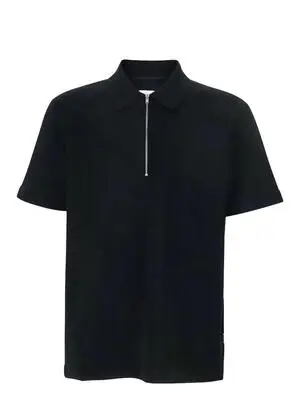 JIL SANDER Zip Polo Shirt - Black