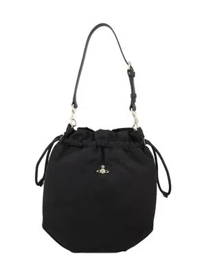VIVIENNE WESTWOOD Orb-motif Drawstring Shoulder Bag - Black