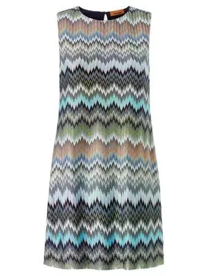 MISSONI Chevron-Pattern Mini Dress
