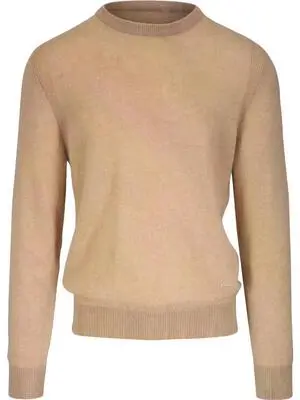 Isaia Ribbed Crew-neck Sweater - Neutrals