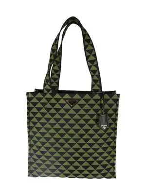 Prada Triangolo Symbole Tote Bag - Green