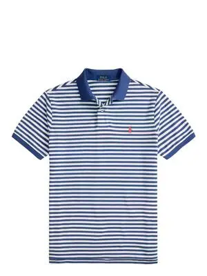 Polo Ralph Lauren Striped Pique Polo Shirt - White