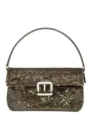 GEDEBE Habibi Sequin-embellished Shoulder Bag - Grey