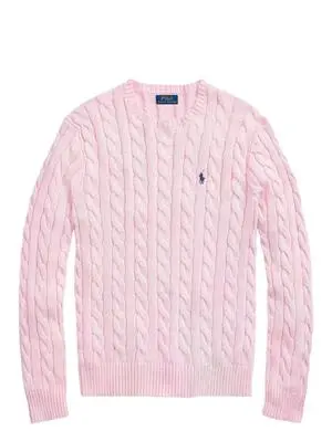 Polo Ralph Lauren Cable-knit Crew Neck Sweater - Pink