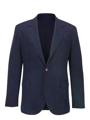 Brunello Cucinelli Speckled Notched Suit - Blue