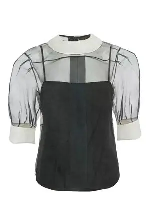 LOUIS VUITTON Puff-sleeve Blouse - Black