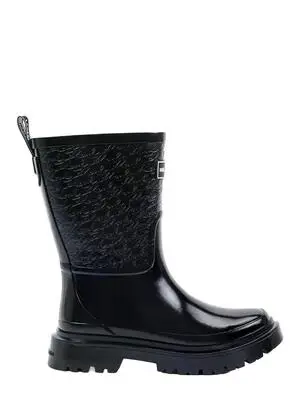 Karl Lagerfeld Logo-embossed Boots - Black