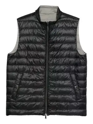 Herno Puffer Design Reversible Gilet - Black